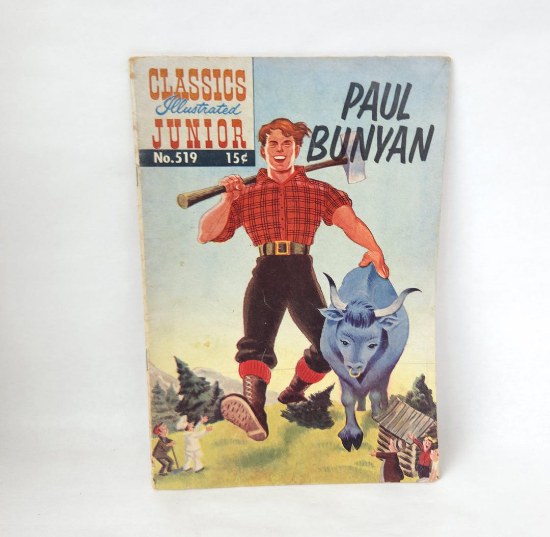 1958 Paul Bunyan - Classics Illustrated Junior #519 - Vintage Fifties ...