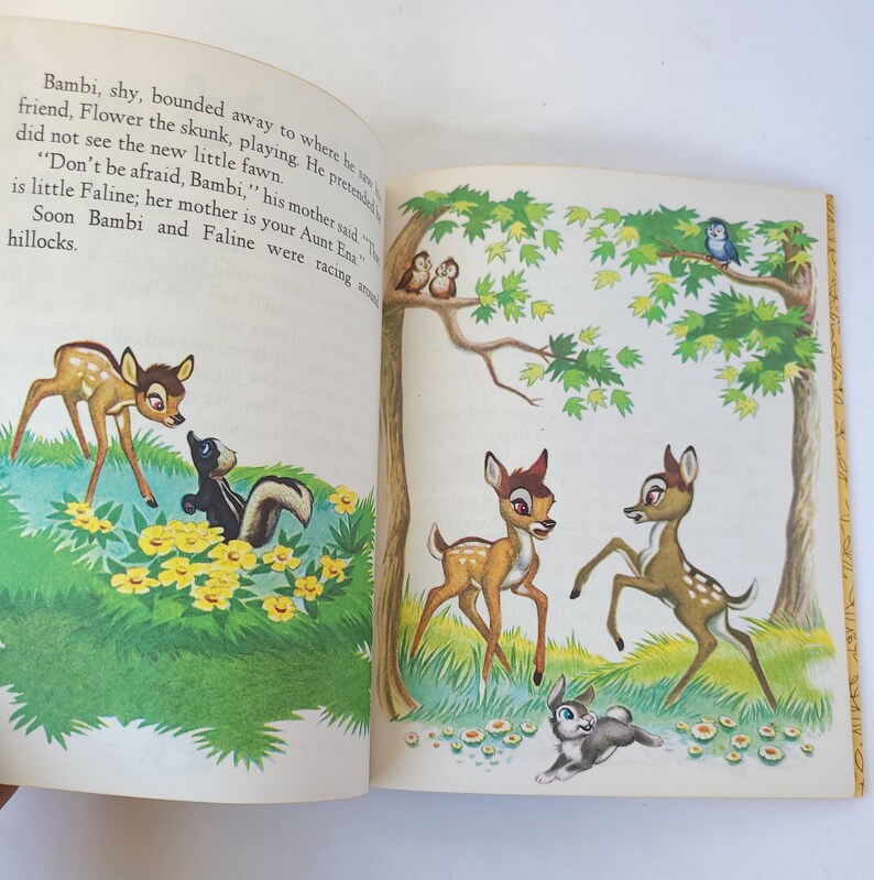 Vintage 1948 Bambi - A Little Golden Book - Retro Kids Book - Etsy