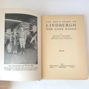 Vintage 1928 Lindbergh the Lone Eagle Book: Aviation History - Etsy