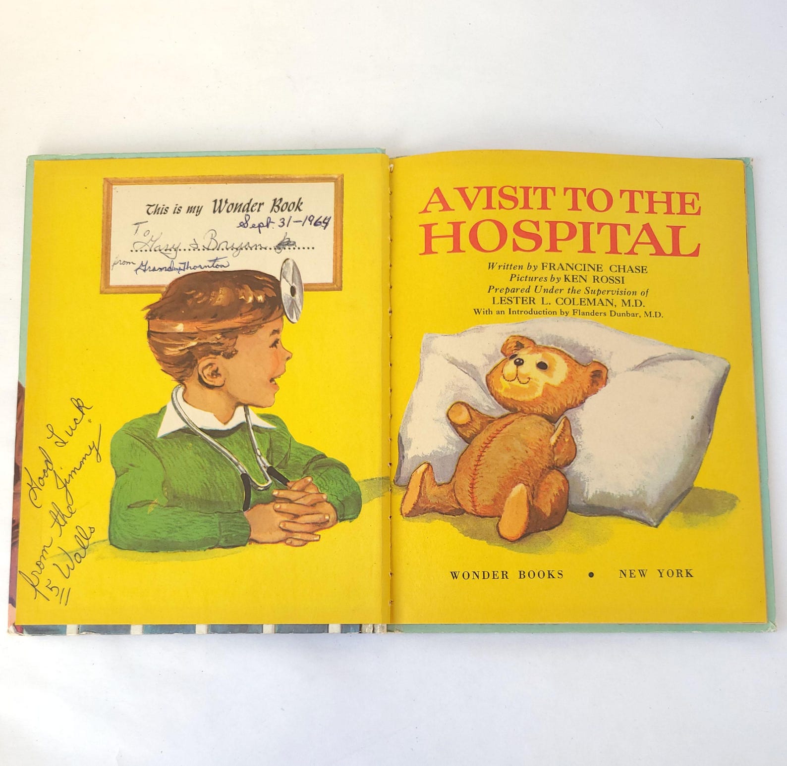 Vintage 1958 Children's Book: A Visit to the Hospital, Francine Chase ...