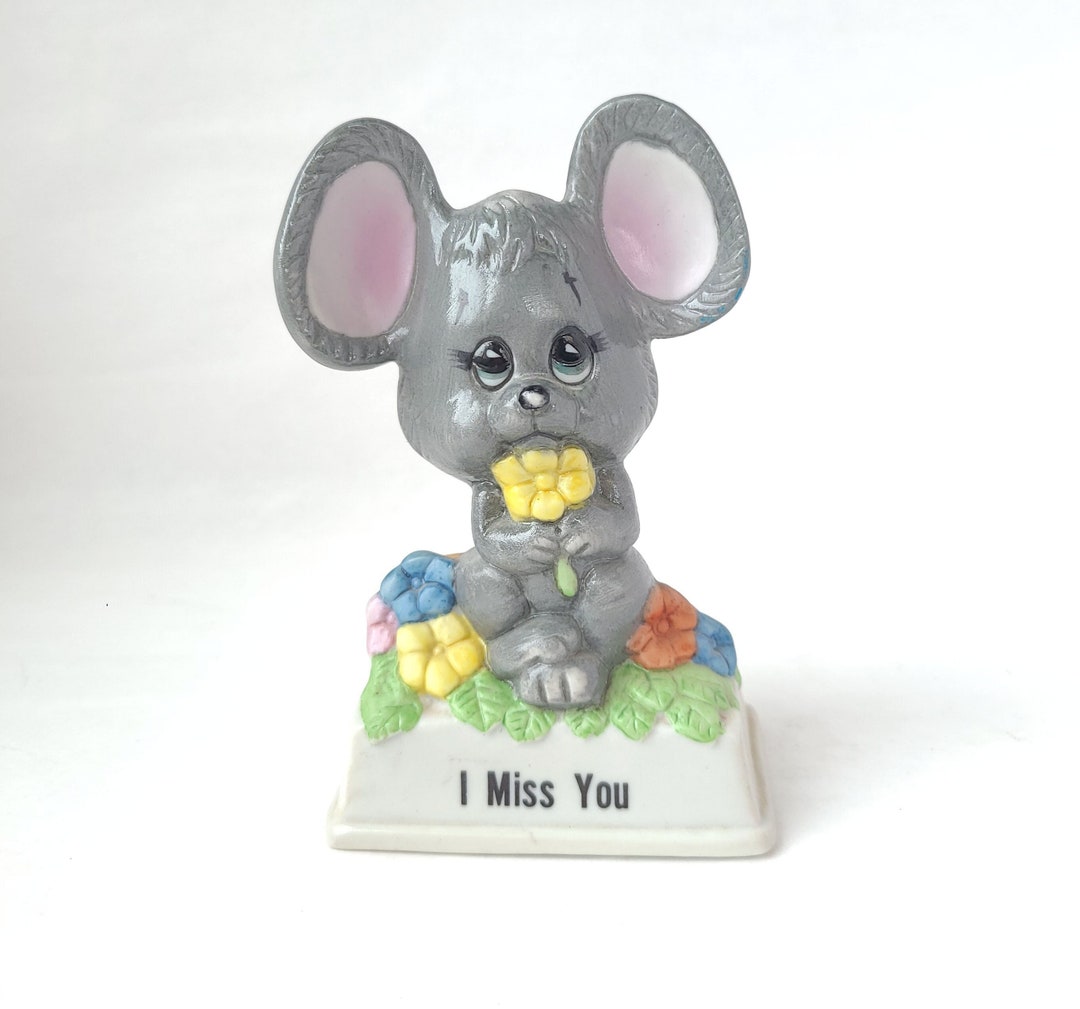Vintage Porcelain I Miss You Mouse Figurine by Russ Berrie and Co ...