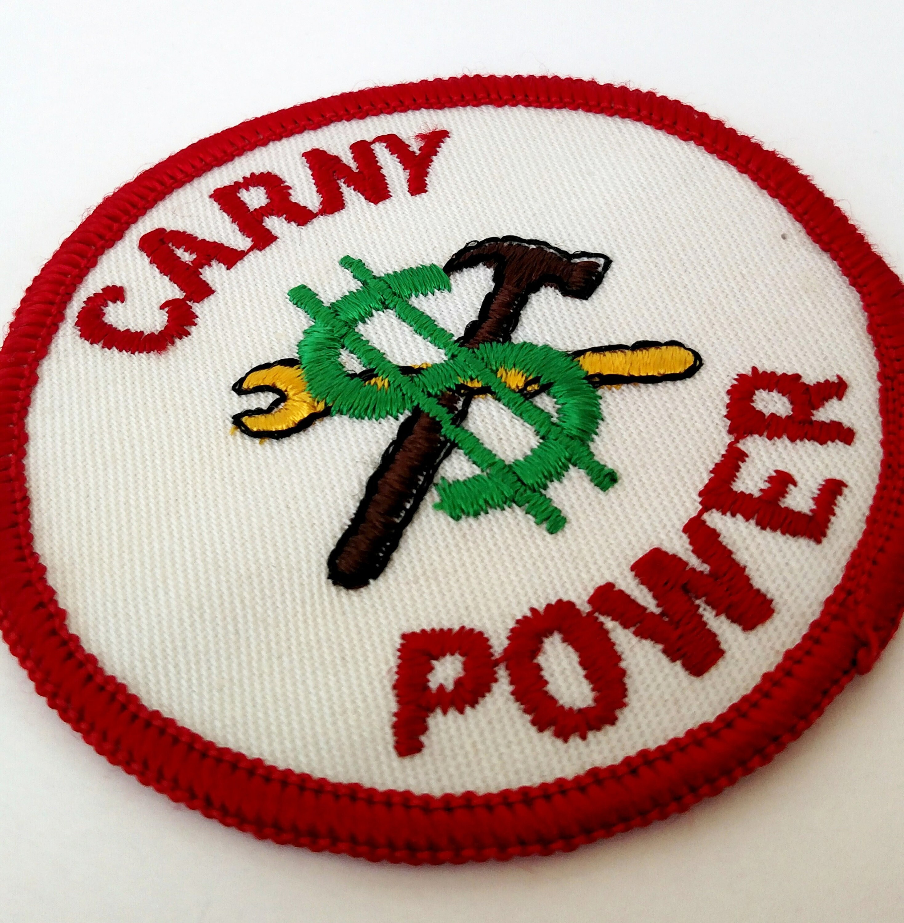 Vintage Embroidered Carny Power Patch / Sew-on / 3 Inches