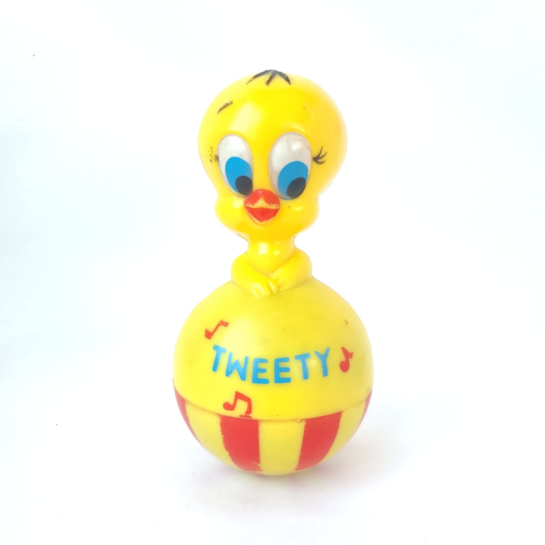 Vintage 1976 Tweety Bird Roly Poly Musical Toy - Vintage Kid's Toy ...