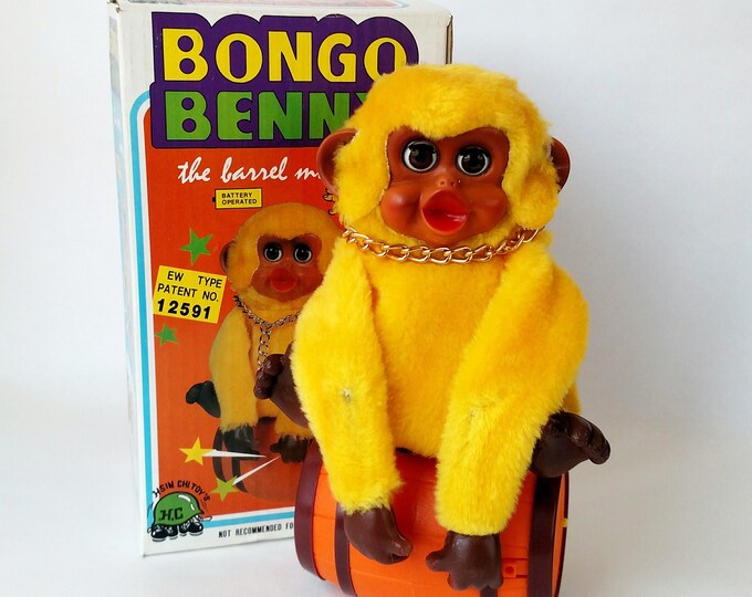 Vintage Bongo Benny the Barrel Monkey in Original Box - Etsy