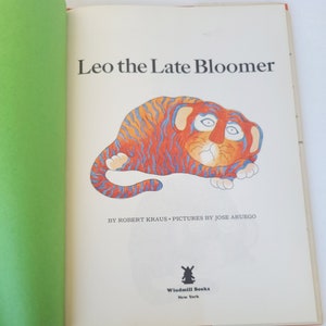 1971 Leo the Late Bloomer by Robert Kraus - First Edition - Vintage ...