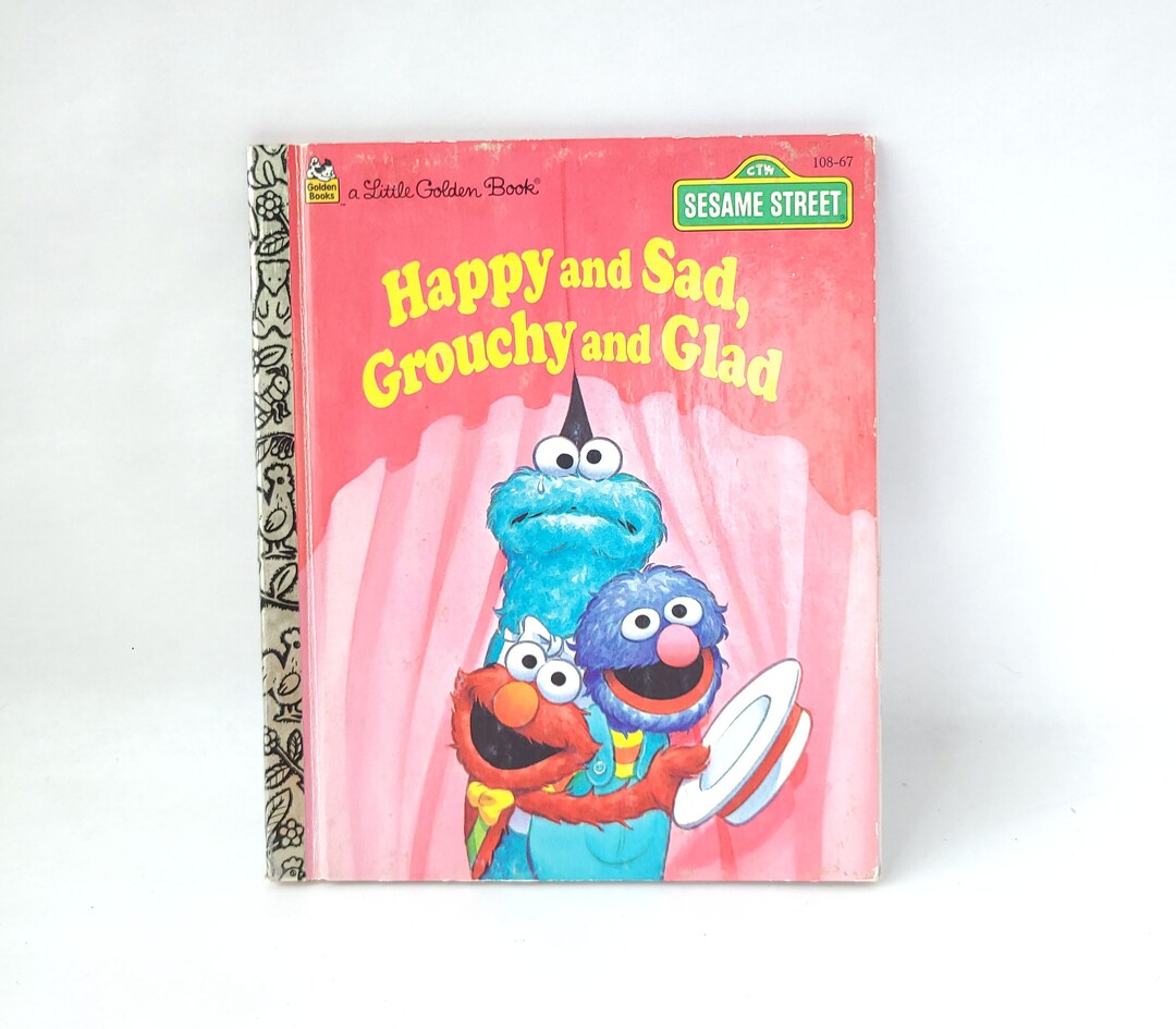 Vintage 1995 Happy and Sad, Grouchy and Glad Sesame Street Little ...