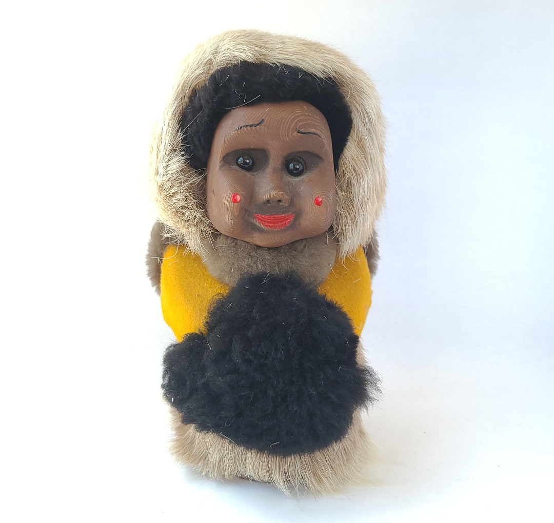Vintage Iti Alaskan Doll Made With Reindeer Skins - Vintage Folk Art ...