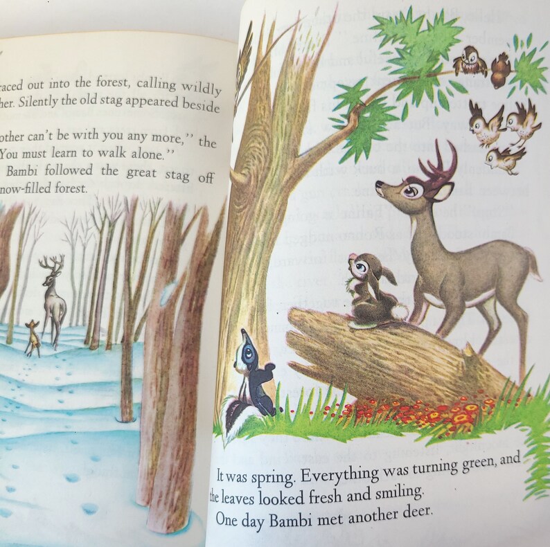 Vintage 1948 Bambi - A Little Golden Book - Retro Kids Book - Etsy