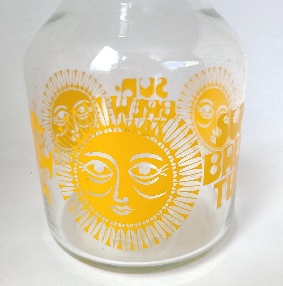 Vintage Sun Brew Tea Glass Carafe Seventies Kitchen / Vintage Carafe ...