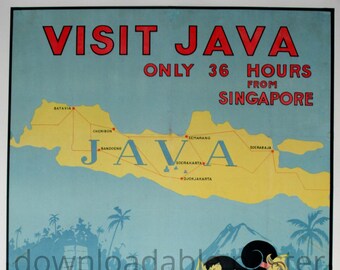 Printable Vintage Travel Poster Downloadable File - Etsy