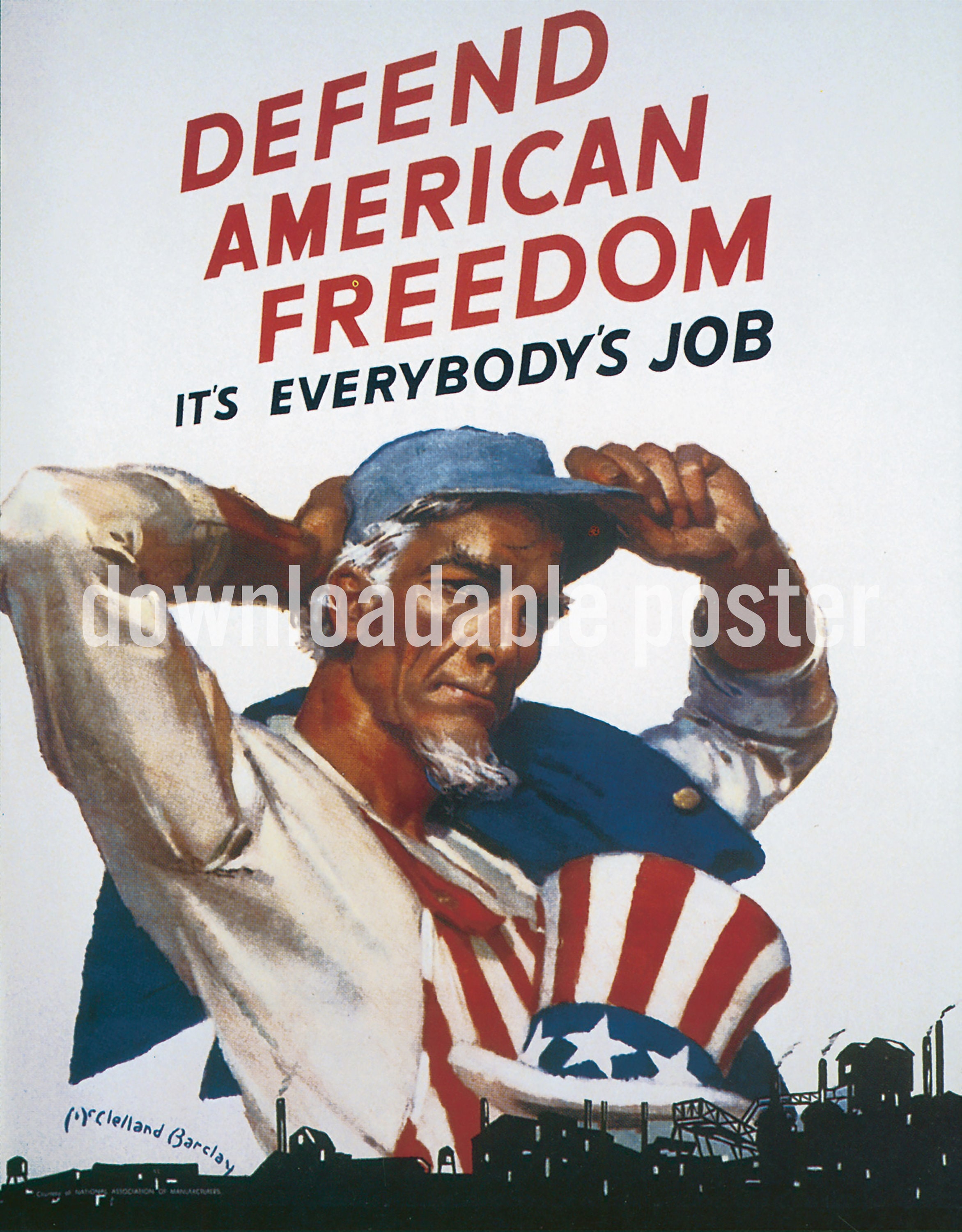 Printable Vintage Propaganda Poster Downloadable File Defend American printable-vintage-propaganda-poster-downloadable-file-defend-american