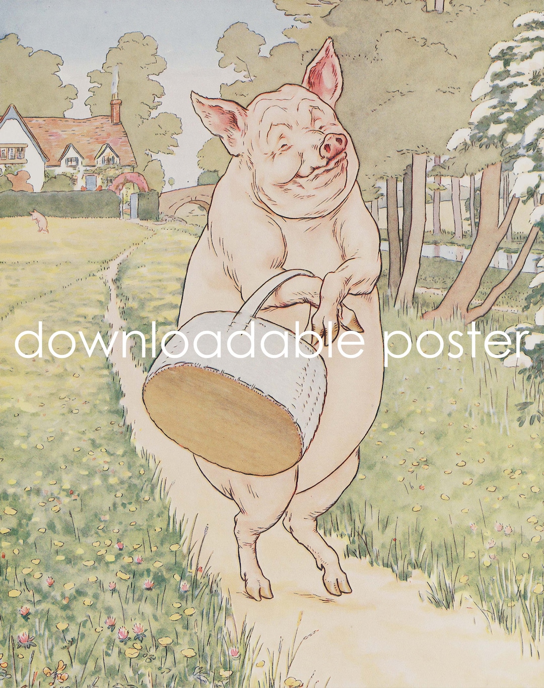 Printable Vintage Fable Poster Downloadable File This Little - Etsy