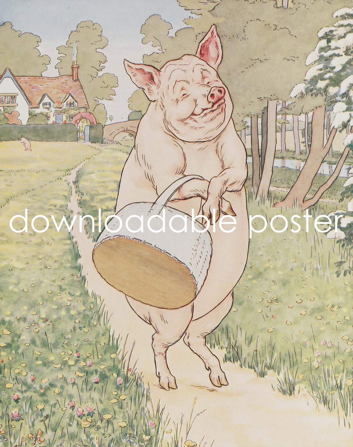 Printable Vintage Fable Poster Downloadable File This Little - Etsy