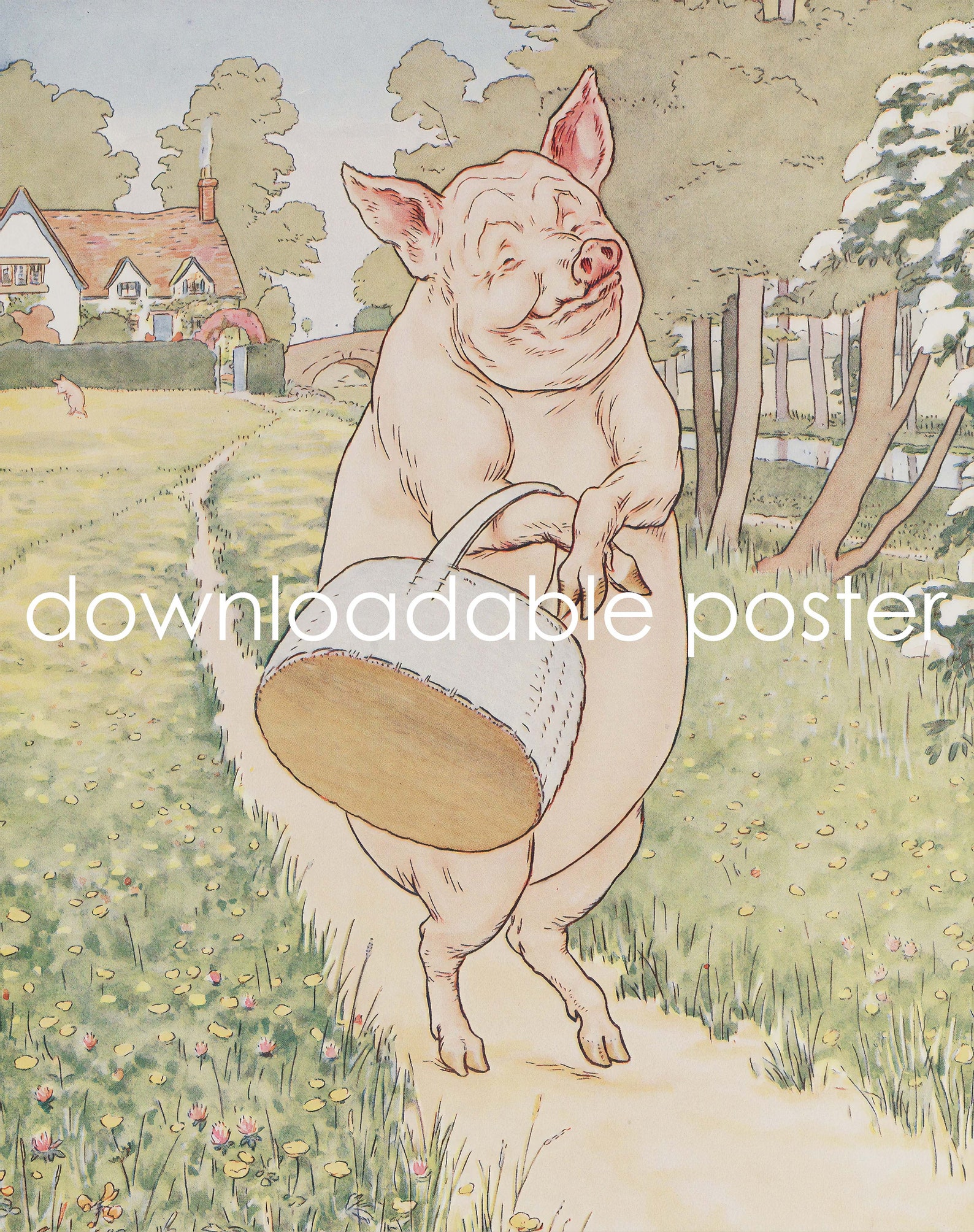 Printable Vintage Fable Poster Downloadable File This Little - Etsy