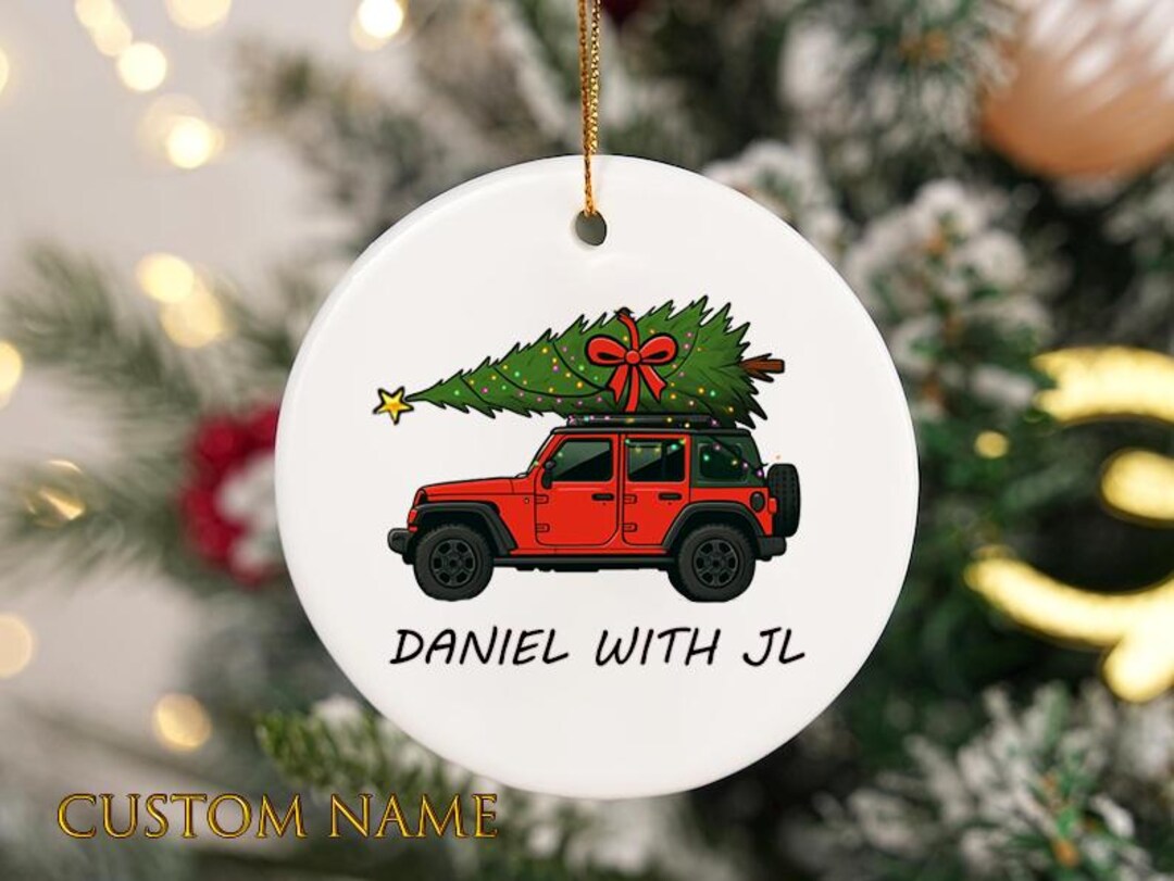 Personalized Jeep Wrangler JL Christmas Ornament, Custom Name Jeep JL ...