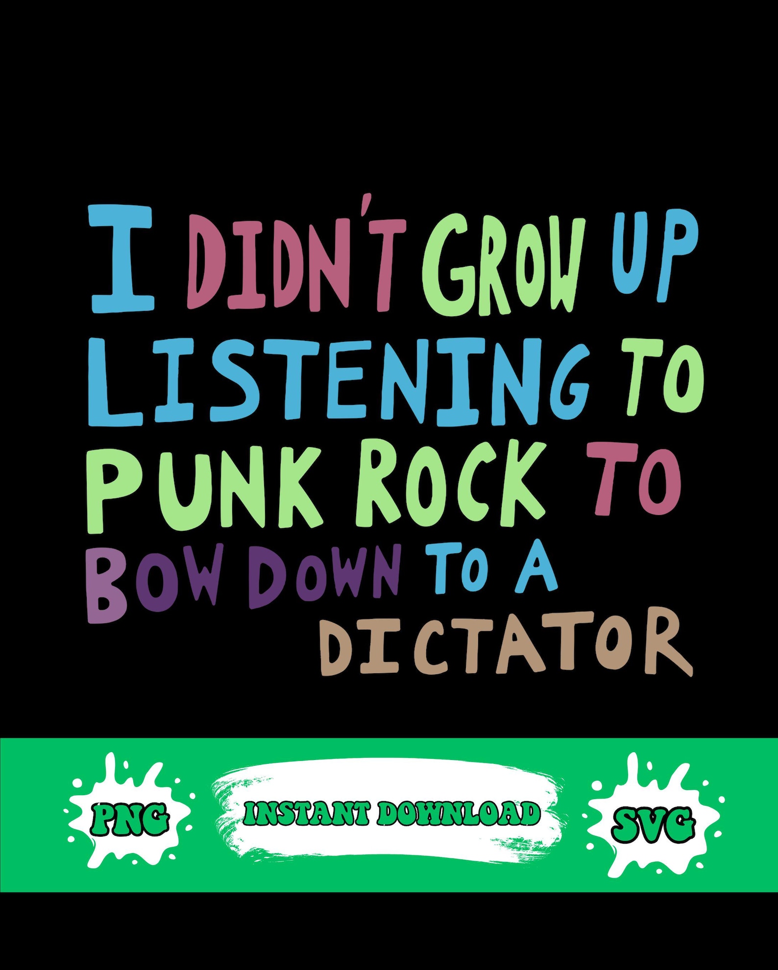 Punk Rock Quote PNG SVG - Cricut Ready Design - Etsy