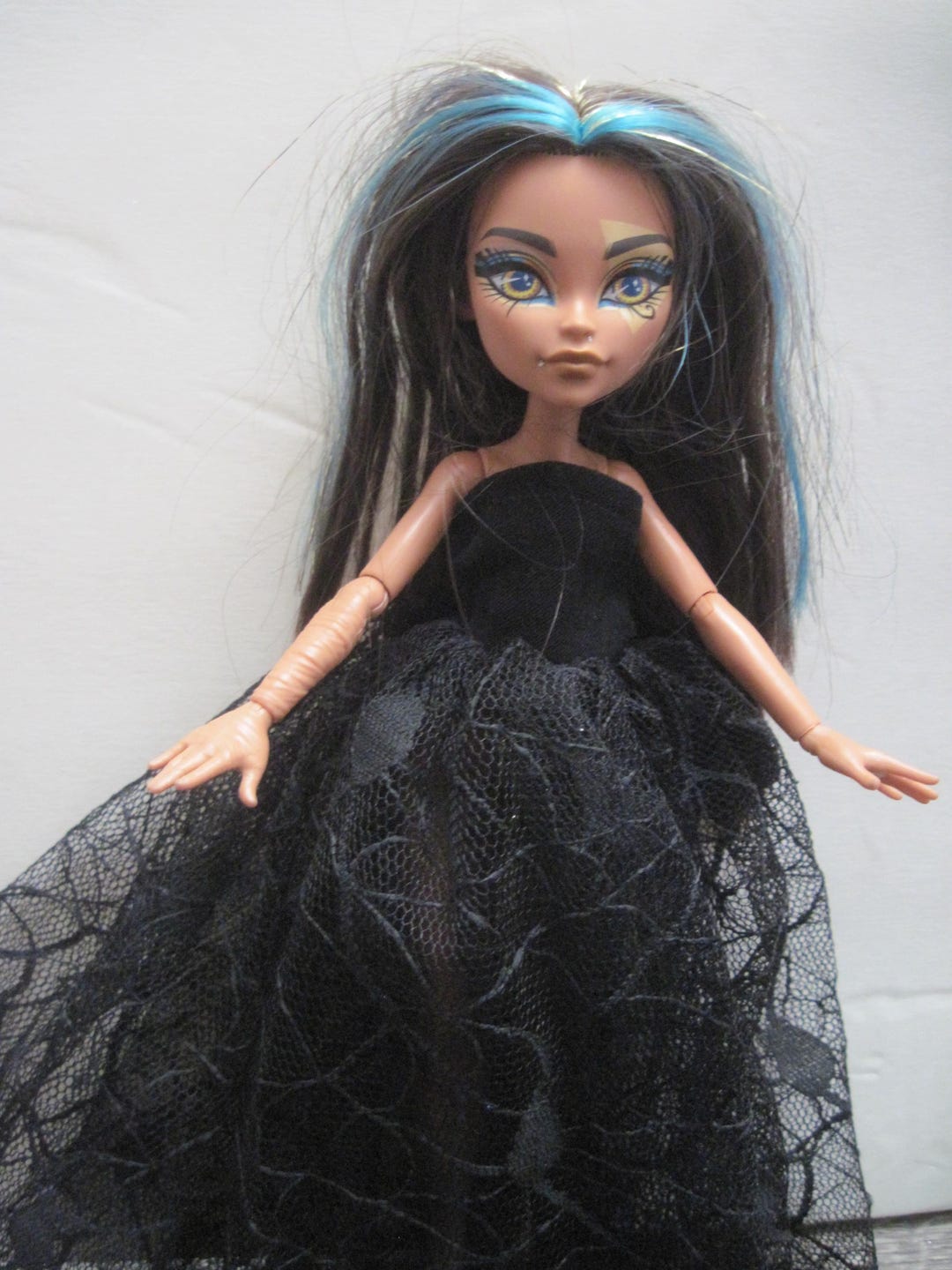 Black Spider Web Doll Gown G3 Dolls - Etsy