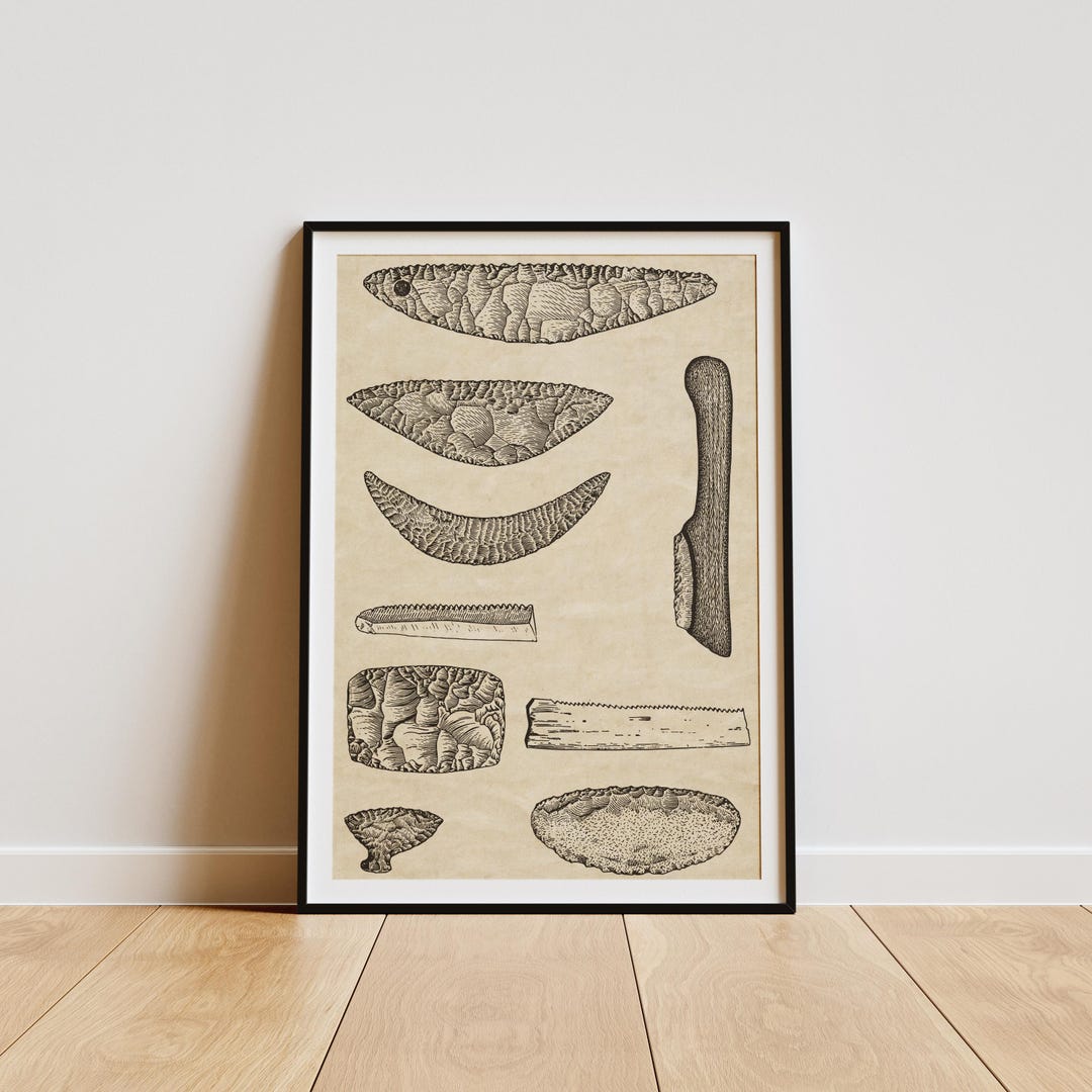 Neolithic Flint and Stone Saws: Printable Stone Age and Paleolithic ...