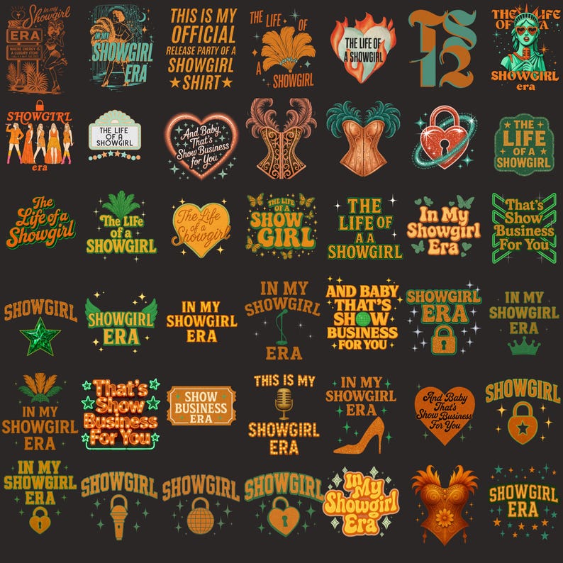 The Life of a Showgirl PNG SVG Bundle: in My Showgirl Era Sublimation ...