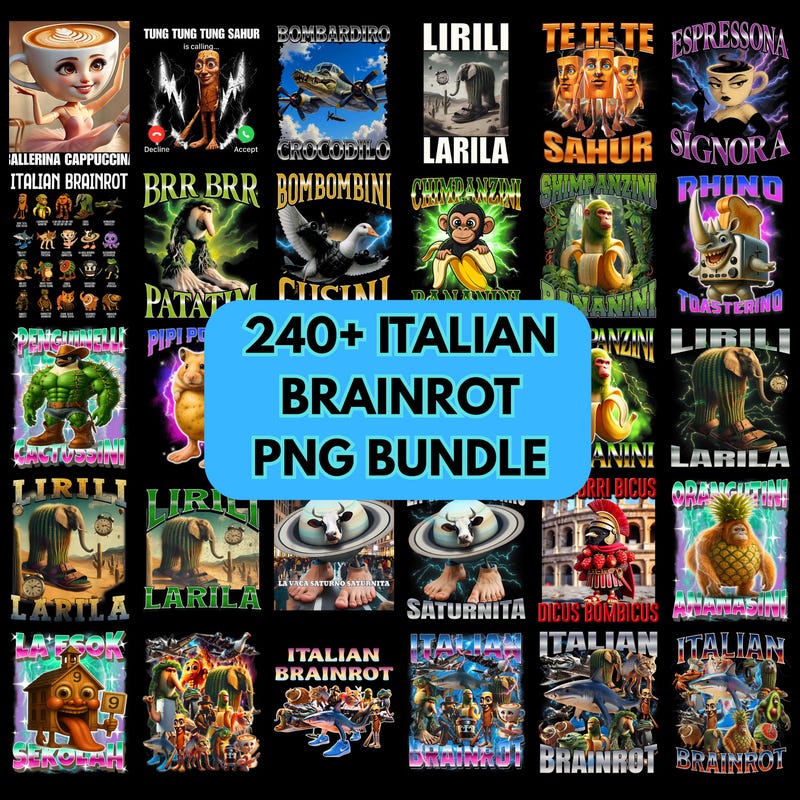 Brainrot stickers - Etsy México