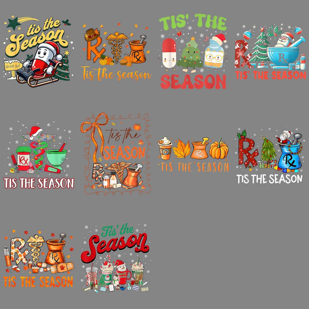 Funny Pharmacy Christmas PNG – Tis the Season Pill Tech Pharmacist ...