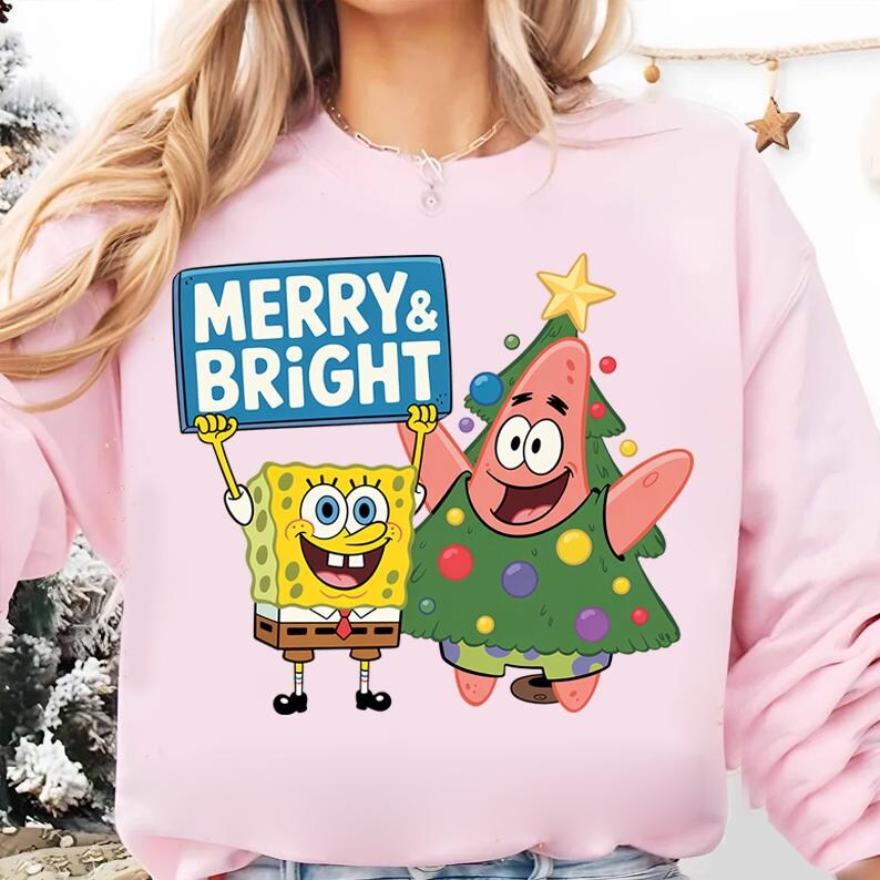 Paquete de 5 diseños de Bob Esponja en formato PNG navideño: Bob ...