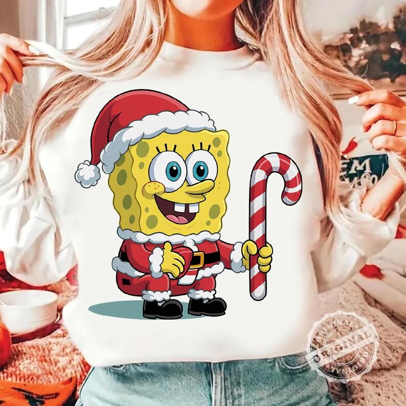 Paquete de 5 diseños de Bob Esponja en formato PNG navideño: Bob ...