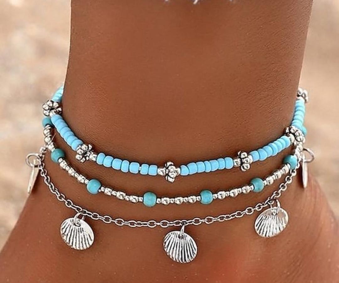 Handmade Beaded Ankle Jewelry | African Anklet | Boho Bead Anklet for ...