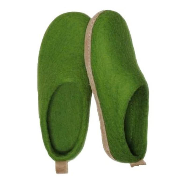 Felt | Merino Wool Slippers | Slip-on | Shoes | Suede Sole | Adult ...