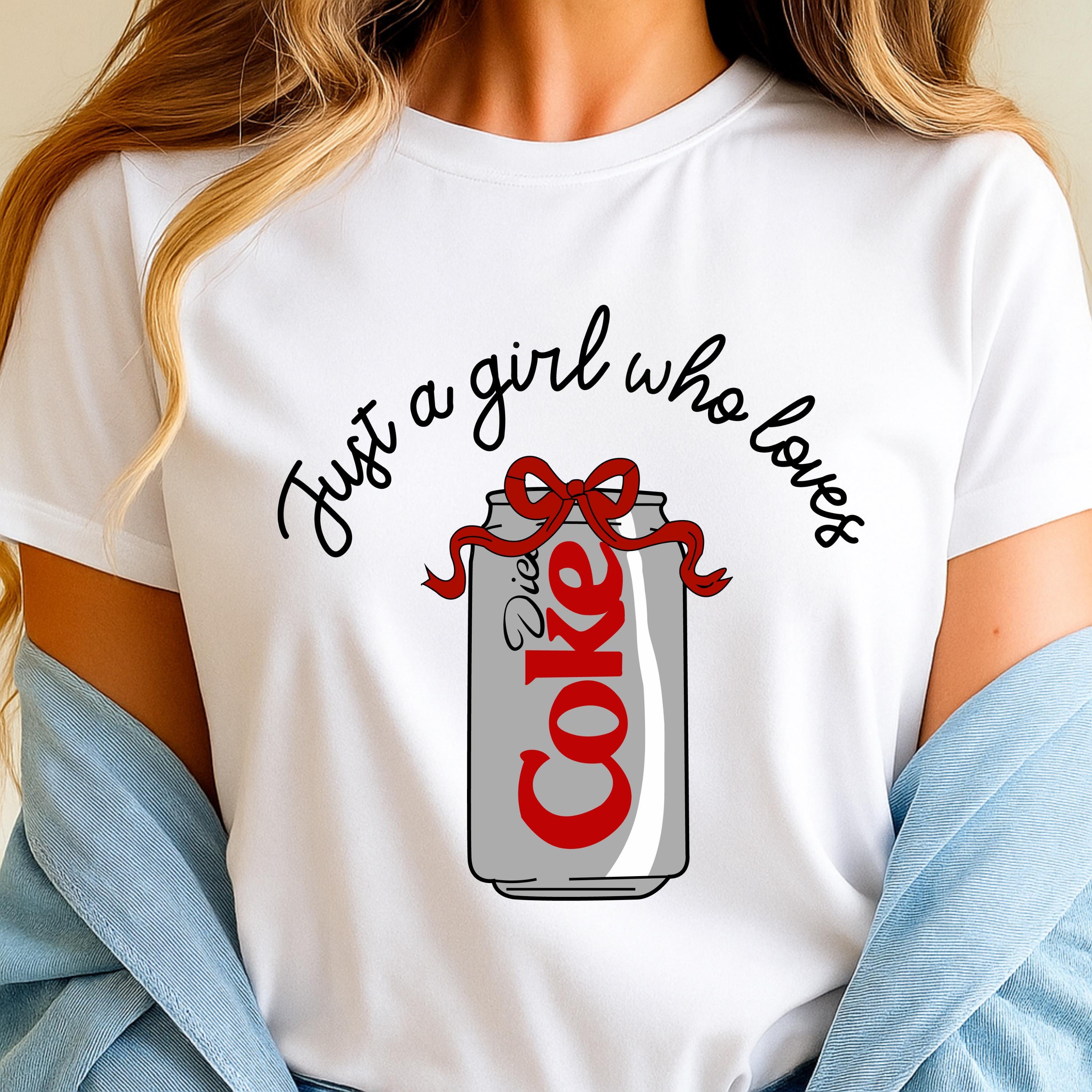 Diet Coke SVG PNG, Cute Soda Can With Red Bow Clipart, Girls Shirts ...