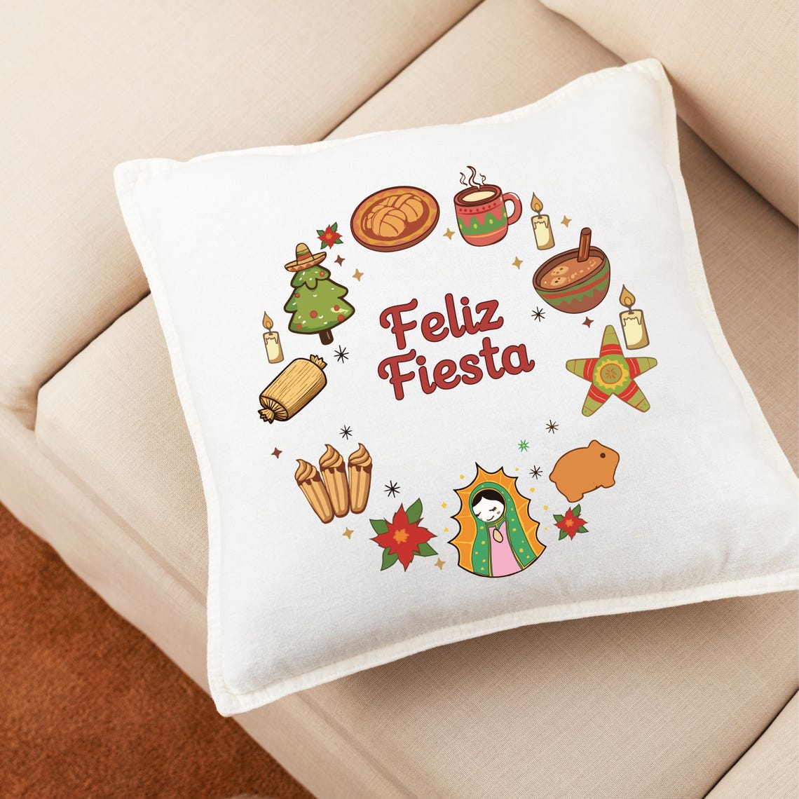 Feliz Fiesta Mexican Christmas PNG, Posadas Clipart, Virgen De ...