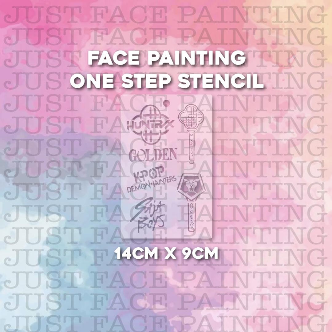 K Po P Inspired Golden Face Painting Airbrush Stencil - Etsy