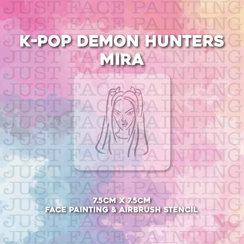 K-pop Demon Hunters Face Painting Stencils, Airbrush Tattoo, 7.5cm - Etsy