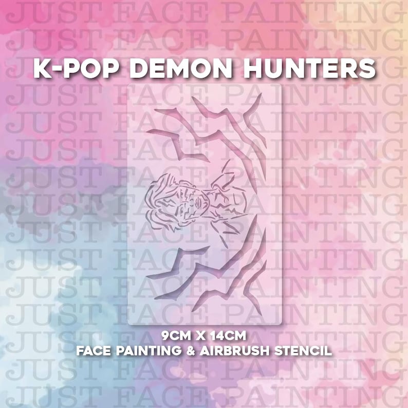 Kpop Demon Hunters Saja Boys Jinu Face Painting Airbrush Tattoo Stencil - Etsy UK