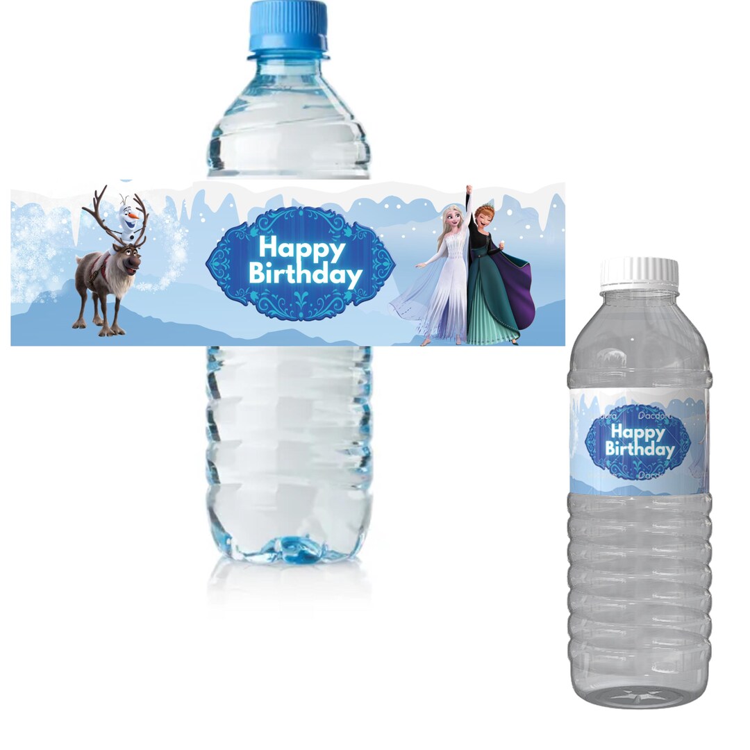 Customizable Frozen Water Bottle Label - Etsy