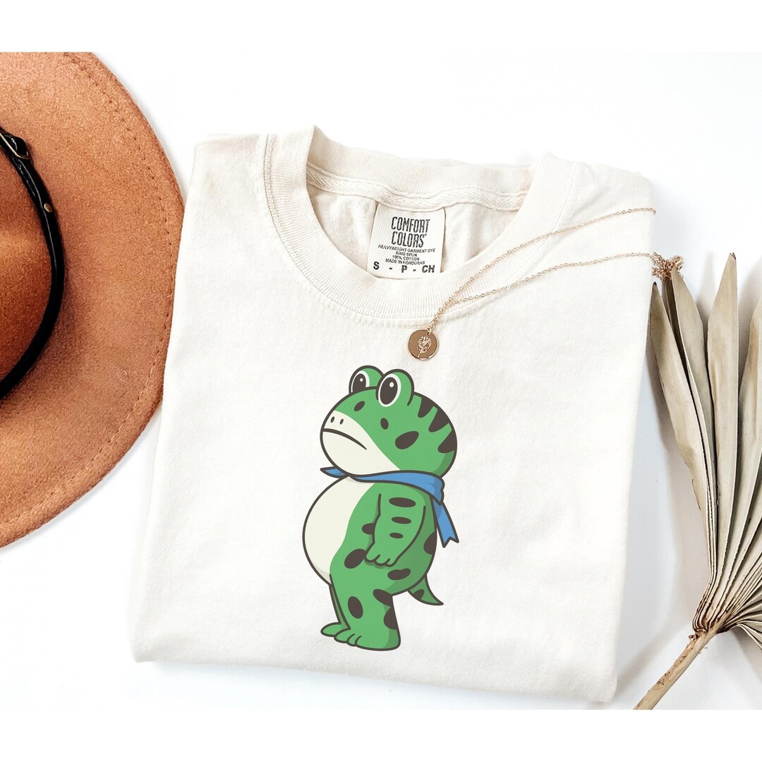 Cute Frog Shirt, Kawaii Frog Graphic Tee, Comfort Colors Frog Lover ...