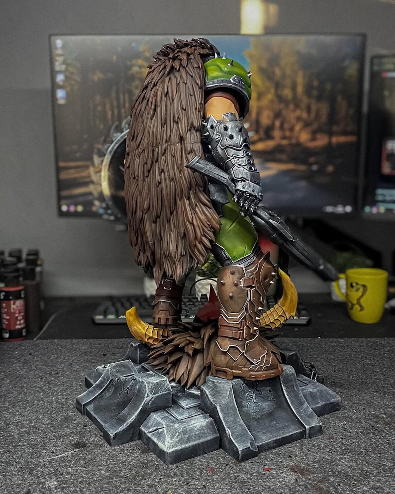 Doom Slayer Statue | 3d Model | Action Figure | Hand-painted | Tabletop ...