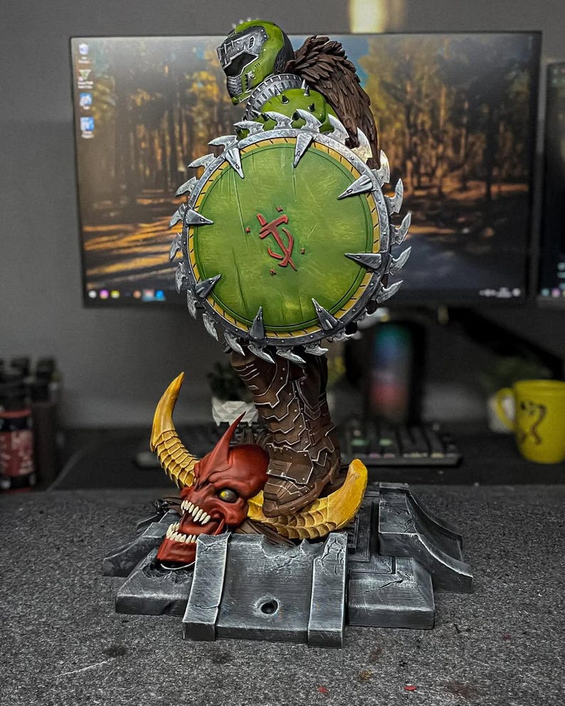 Doom Slayer Statue | 3d Model | Action Figure | Hand-painted | Tabletop ...