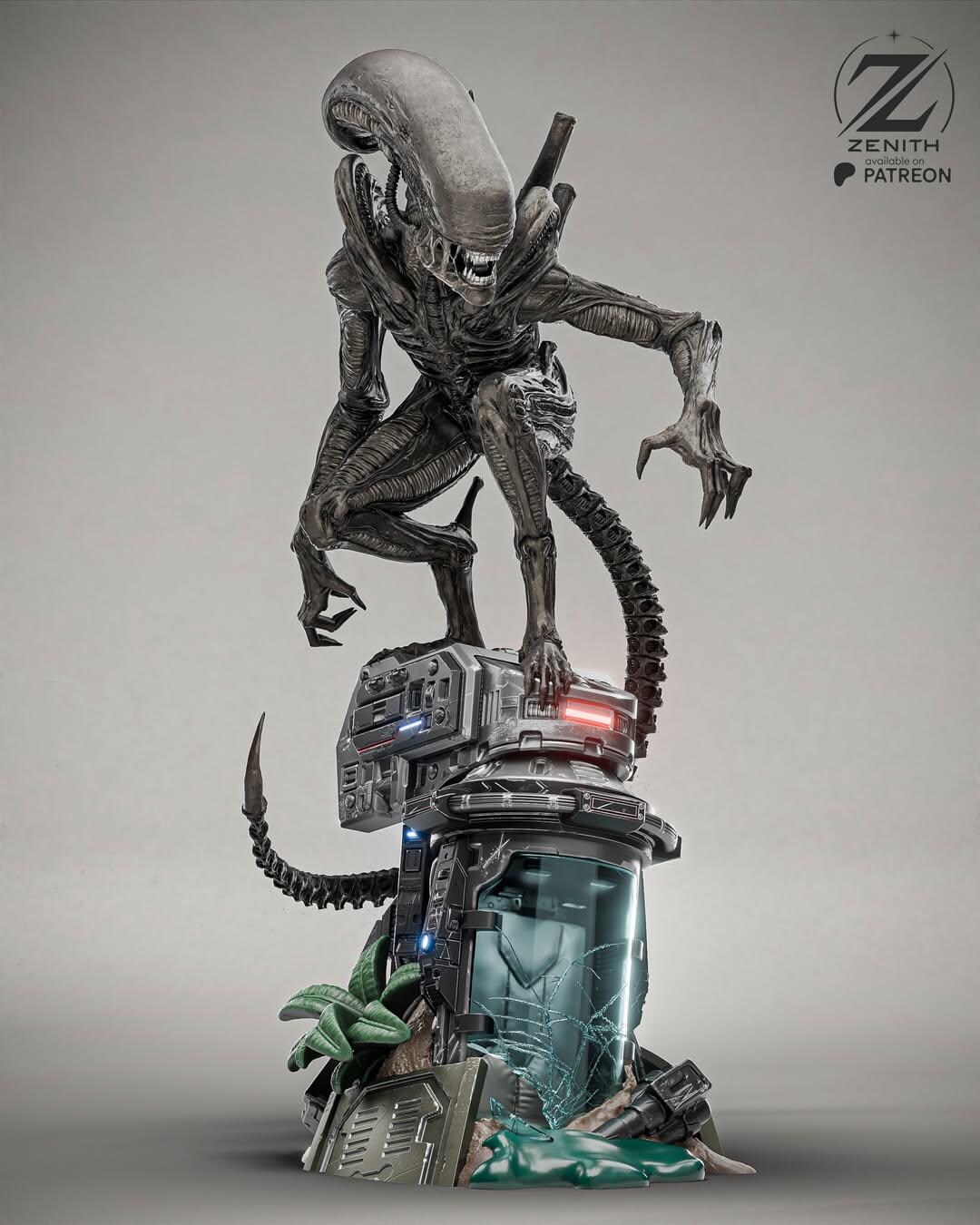 Xenomorph Statue | 3d Model | Action Figure | Hand-painted | Tabletop ...