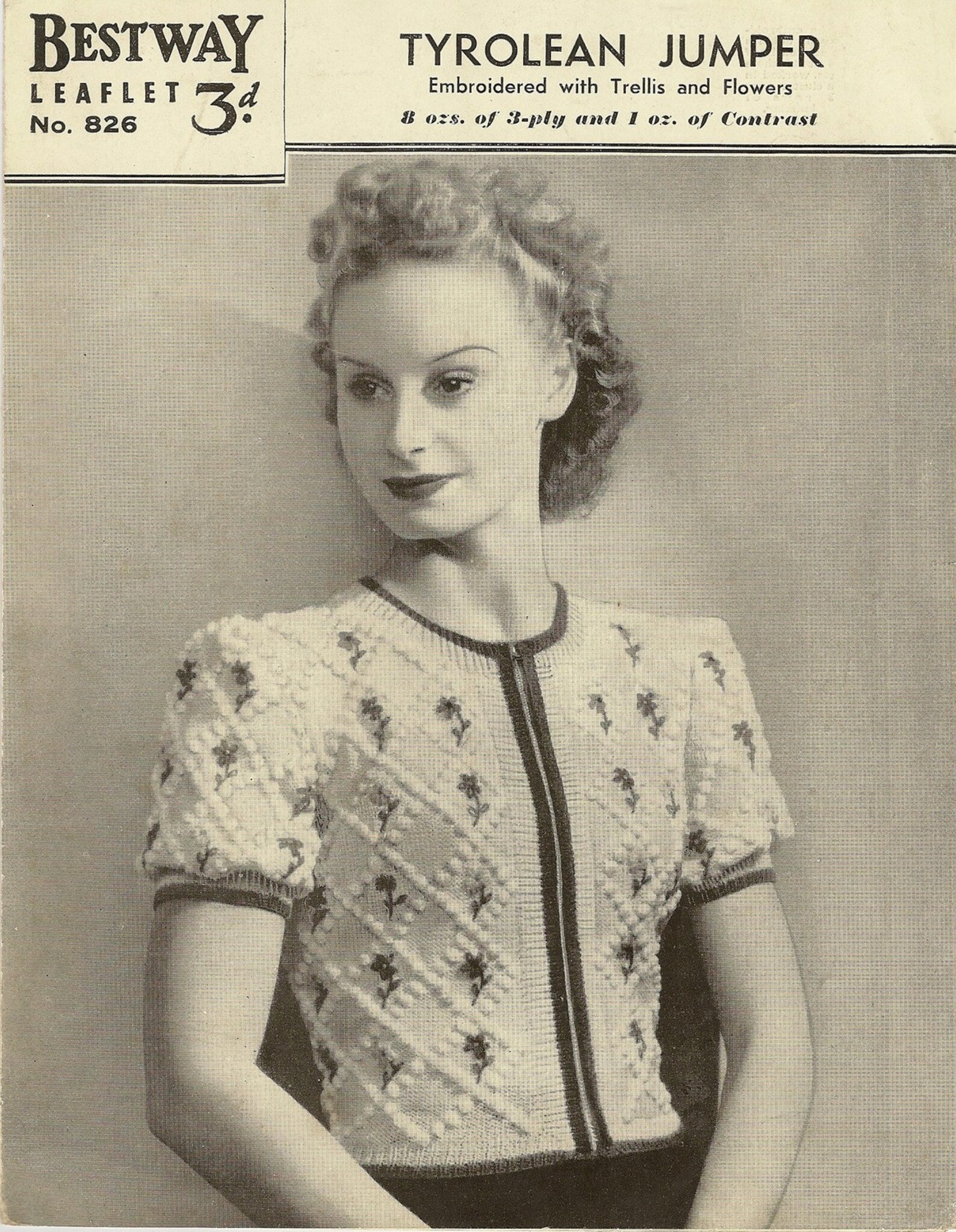 1940s Tyrolean Jumper/sweater Bestway No 826 PDF - Etsy UK