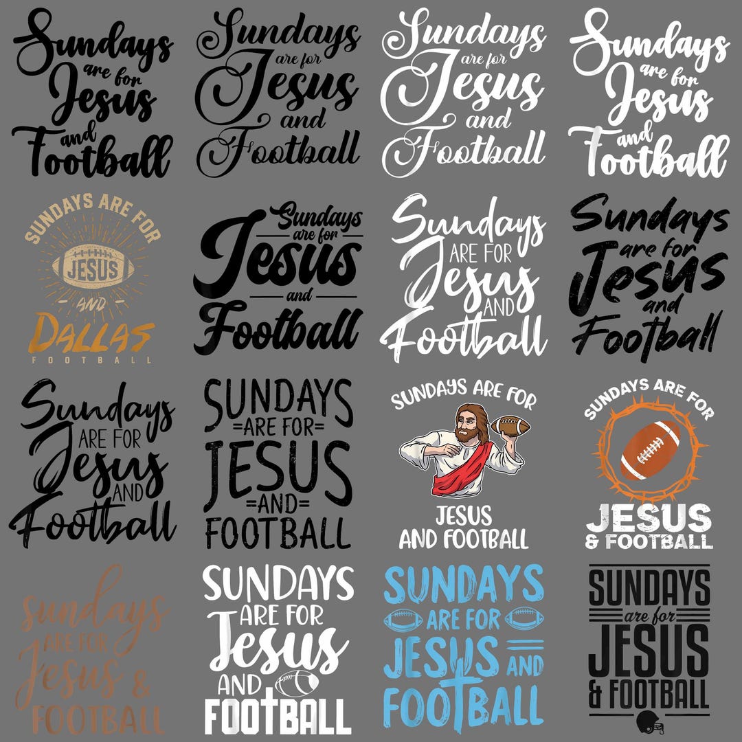 Sundays Are for Jesus and Football PNG, Christian Faith Sports Clipart ...
