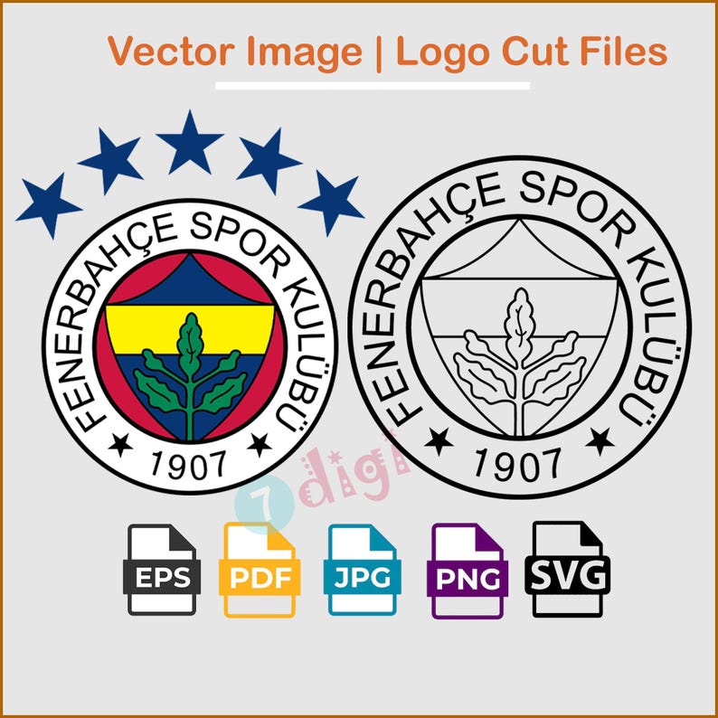 Fenerbahce Logo Svg-eps-pdf-png-jpg Color Black-white Gold Version ...