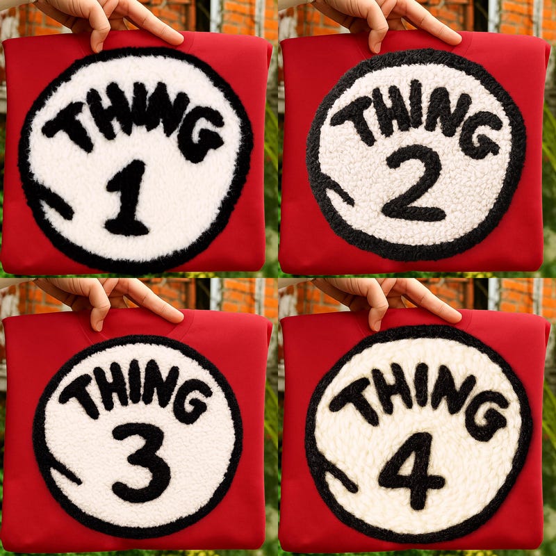 Thing 1 and Thing 2 Black and White Clipart - Etsy
