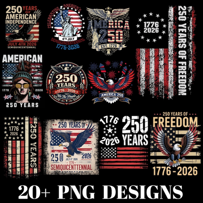 250 Years 4th of July - Etsy