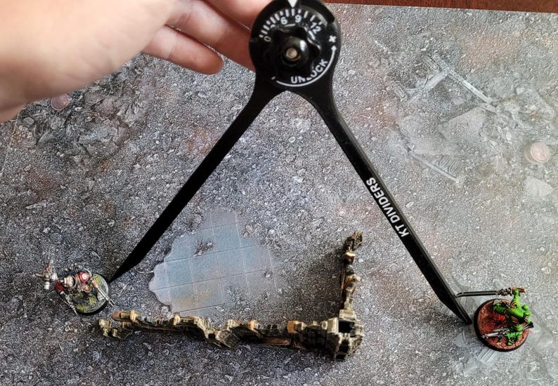 Kill Team 12" Measuring Tool - KT Dividers for Wargaming, Tabletop ...