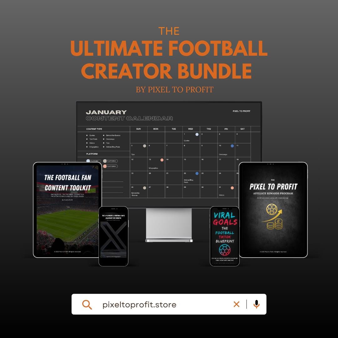 Ultimate Football / Soccer Creator Bundle | Social Media Growth Guide & Digital Playbooks for ...