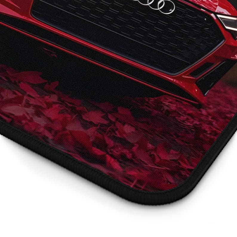 Red Audi Sport Car Desk Mat - Aesthetic Autumn Forest Mouse Pad - Large ...