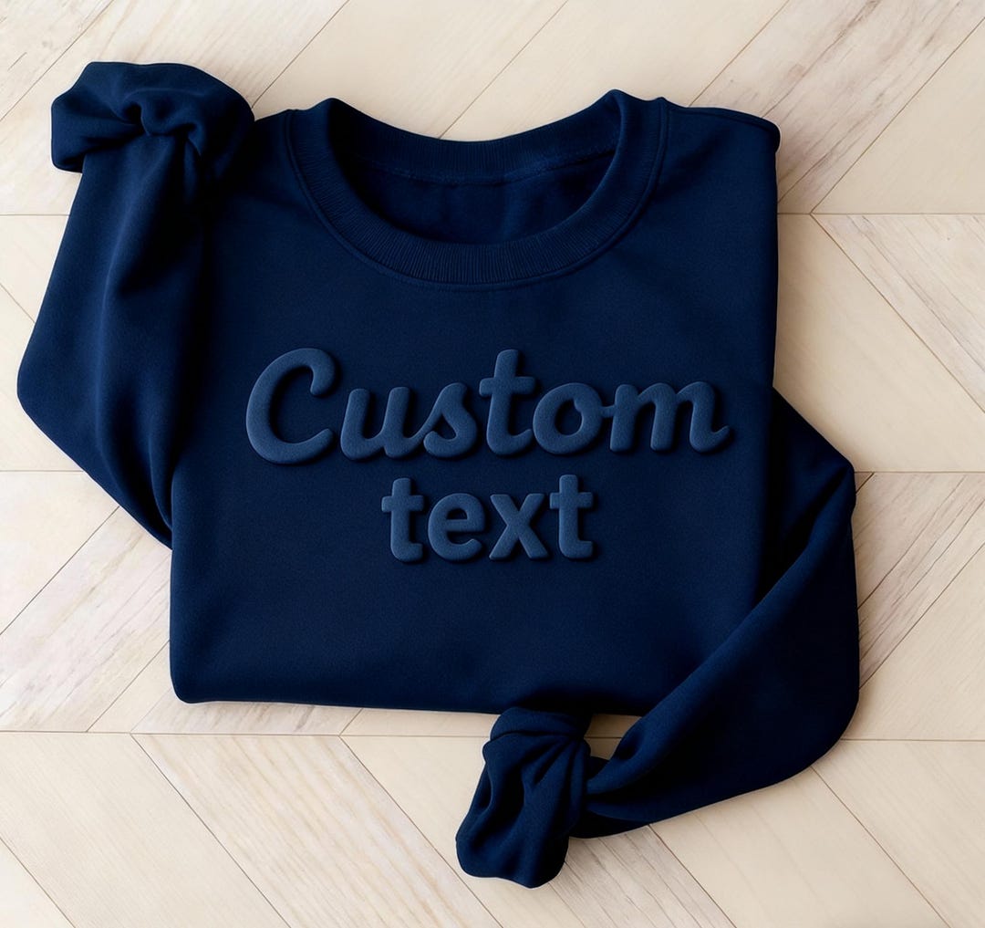 Custom Puff Print Team Name T-shirt, Personalized Puff Writing for ...