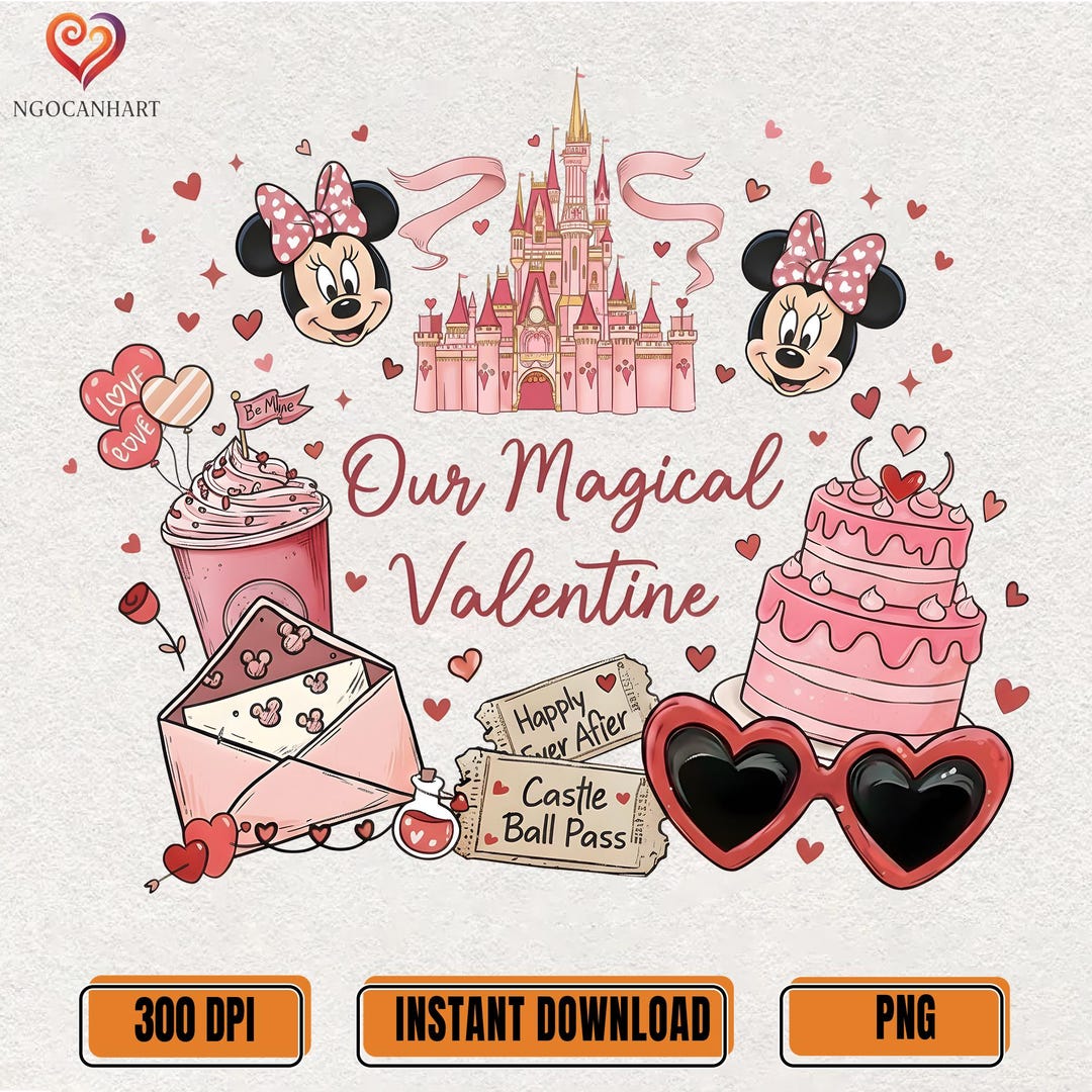 Our Magical Valentine PNG, Happy Valentine's Day Png, Cute Valentines ...