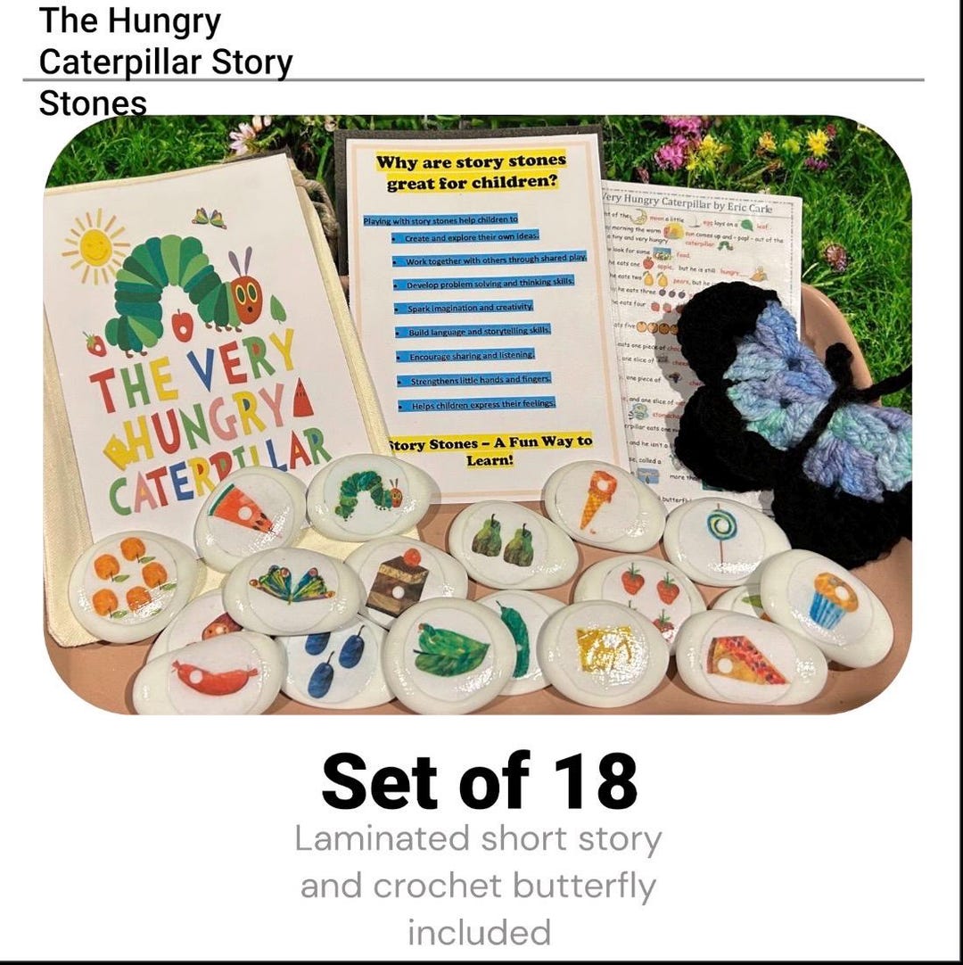 The Hungry Caterpillar Story Stones - Etsy